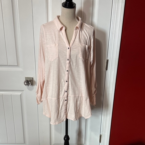 Sonoma | Tops | Sonoma Light Pink Buttonup Blouse | Poshmark